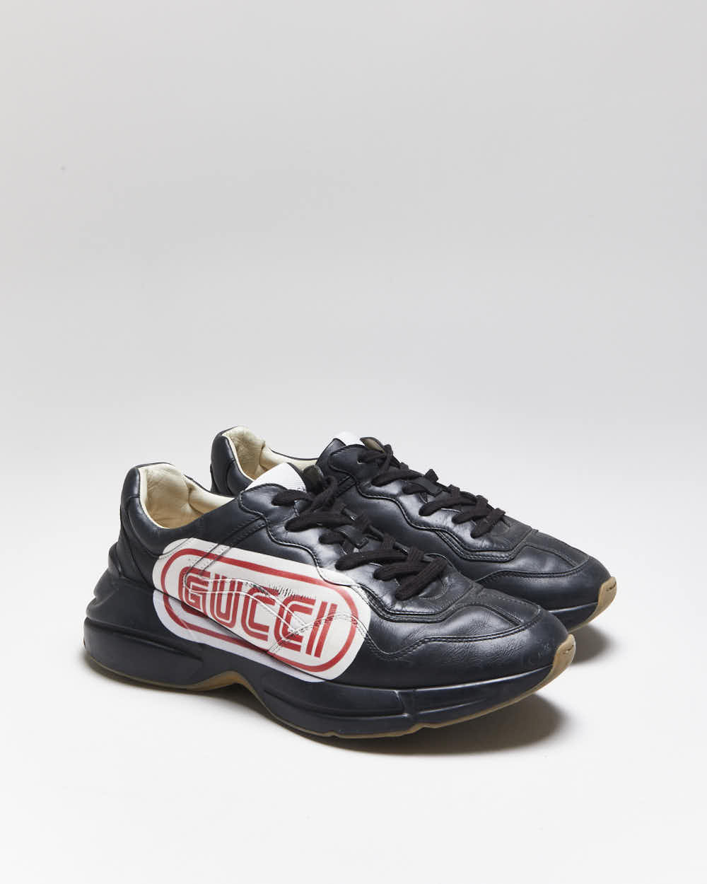 Gucci Rython Leather Trainers - UK8 – Rokit