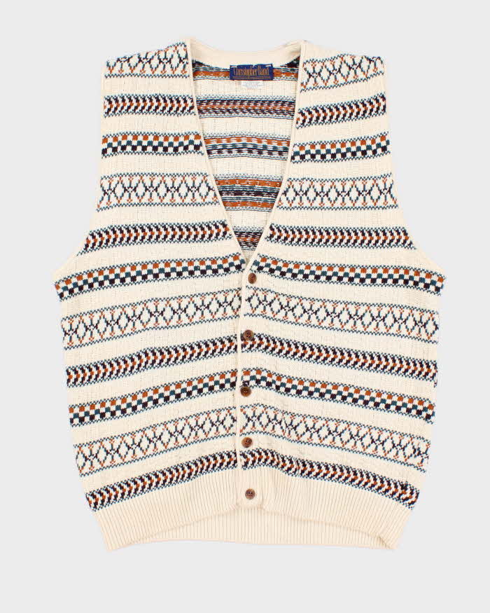 Vintage 90s Christopher Rand Cardigan Knit Vest - XXL – Rokit