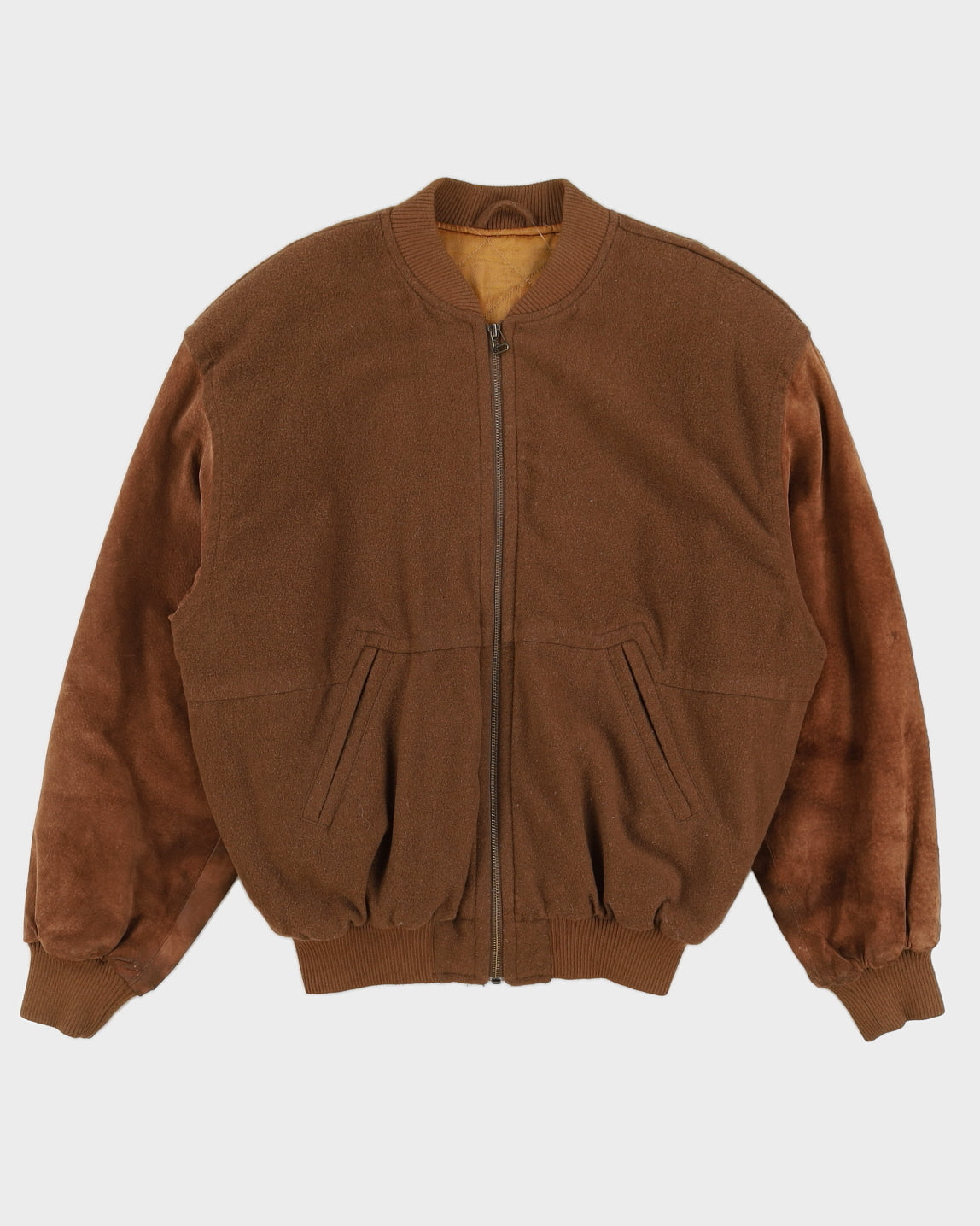 Vintage 80s Rodier Brown Suede Varsity Jacket - L – Rokit