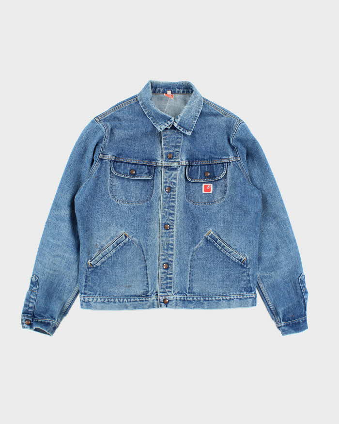 Vintage 80's GWG Heavyweight Snap Button Denim Chore Jacket - L – Rokit