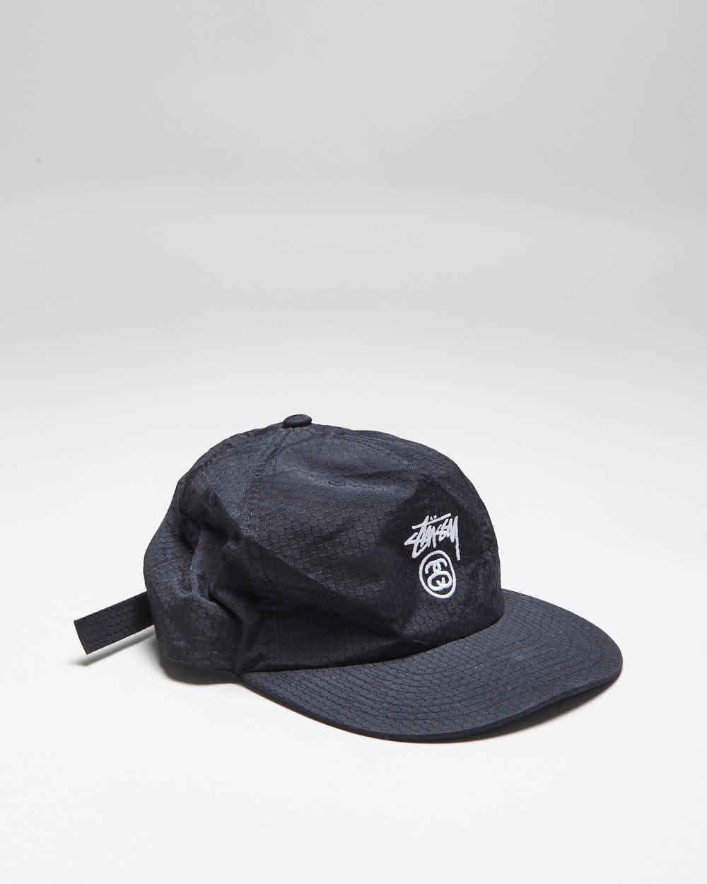 Stussy Black Unisex Stock Lock Taslan Strap Back Cap - One Size – Rokit