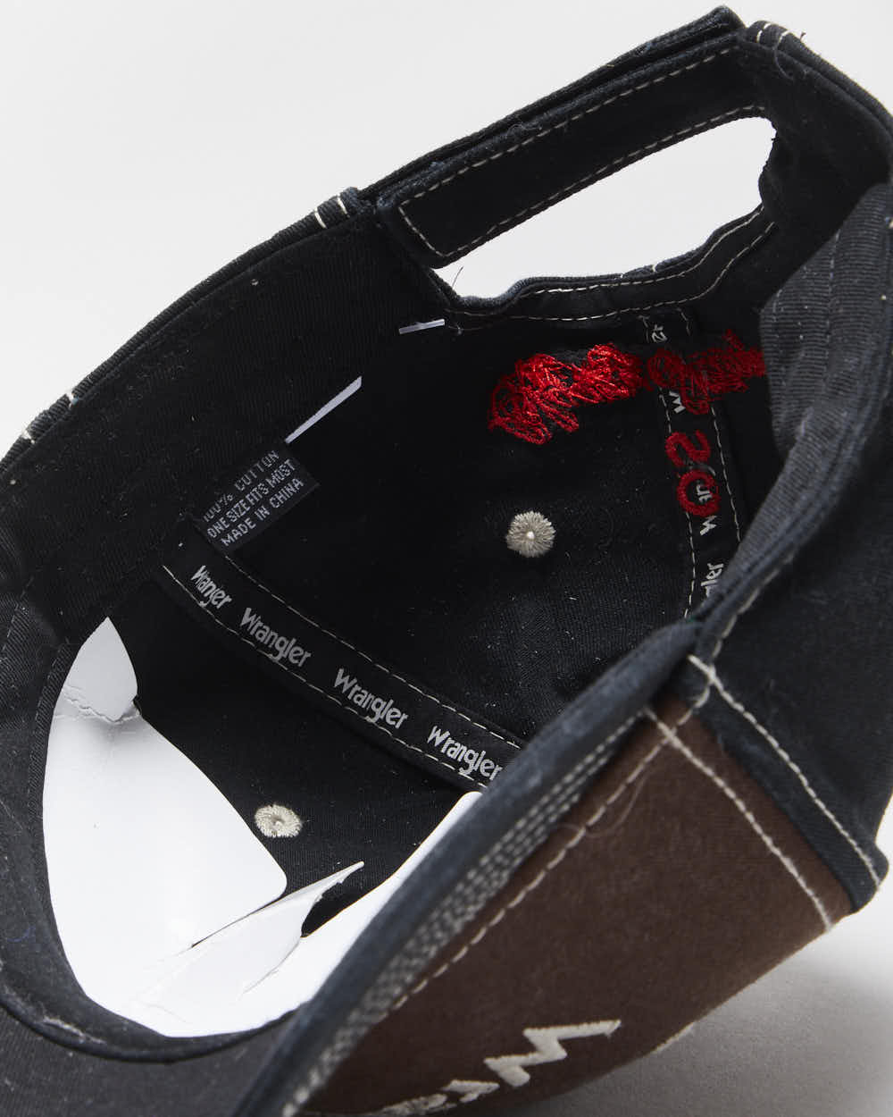 DS Vintage Y2K 00s Wrangler Denim Cowboys Velcro Baseball Cap - OS – Rokit