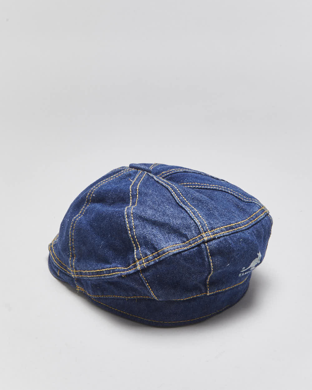 Vintage Y2K 00s Kangol 'Denim Galaxy' Indigo Wash Flat Cap - M – Rokit