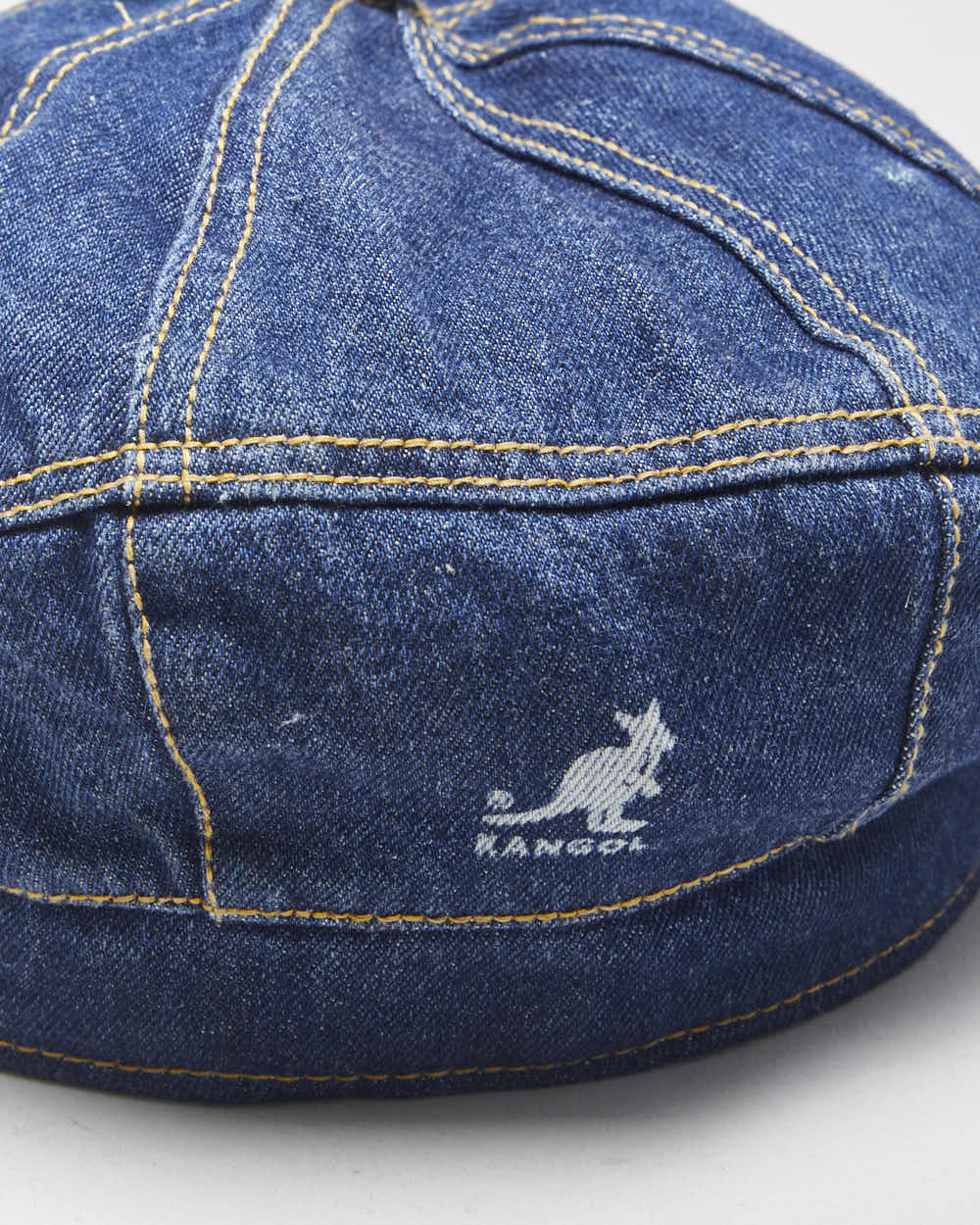 Vintage Y2K 00s Kangol 'Denim Galaxy' Indigo Wash Flat Cap - M – Rokit