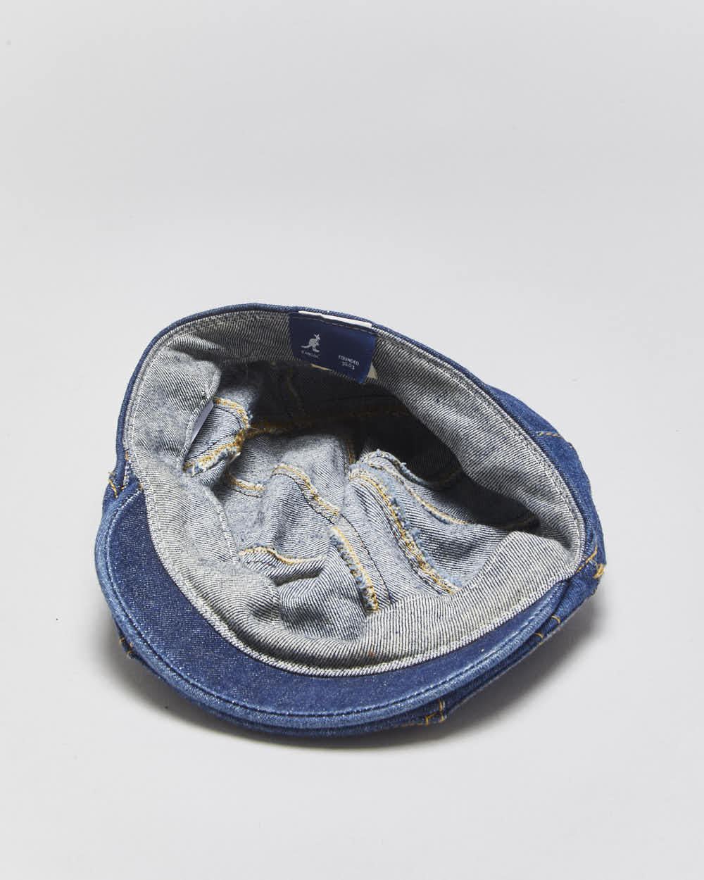 Vintage Y2K 00s Kangol 'Denim Galaxy' Indigo Wash Flat Cap - M – Rokit