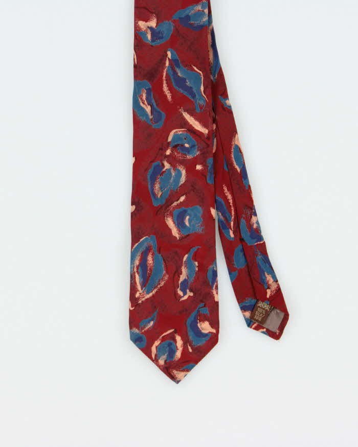 Vintage 1980s Lanvin Abstract Patterned Silk Tie – Rokit