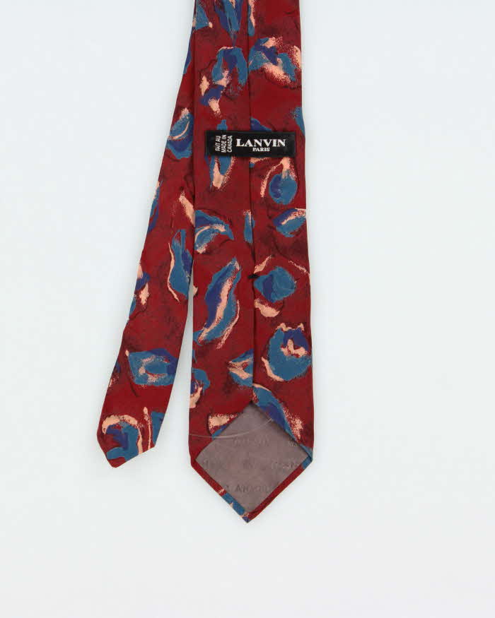 Vintage 1980s Lanvin Abstract Patterned Silk Tie – Rokit