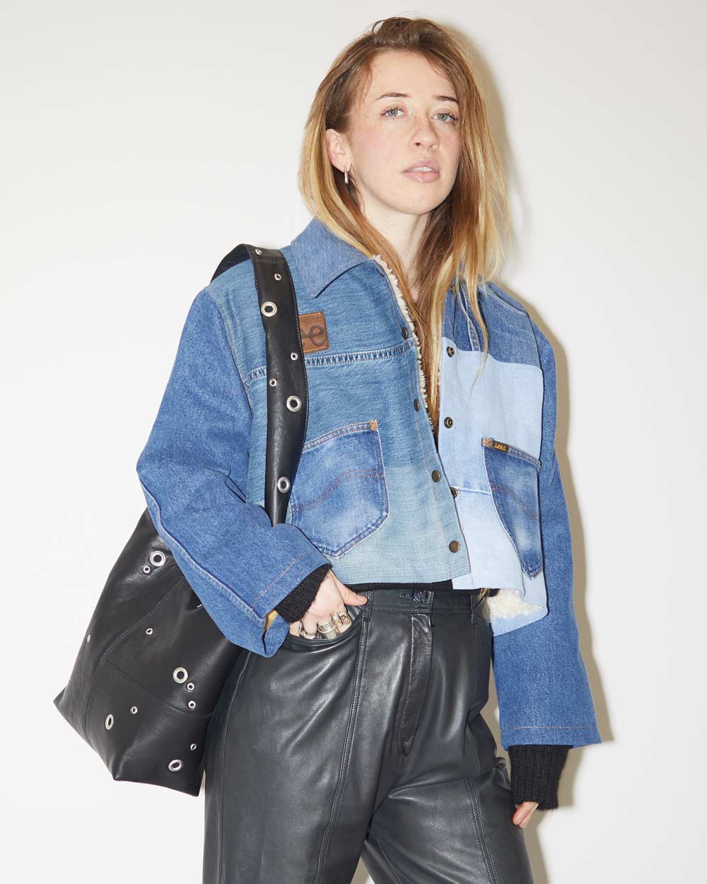 Rokit Originals Rework Leather Stevie Eyelet Bag