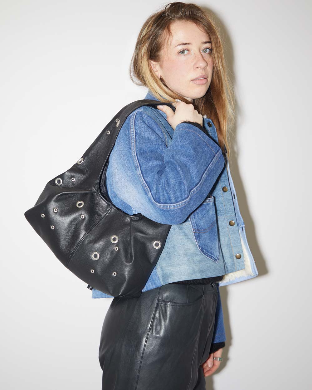 Rokit Originals Rework Leather Saffie Eyelet Bag