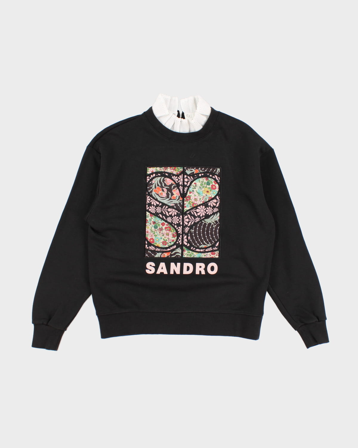 Sandro Collared Black Sweatshirt - L – Rokit