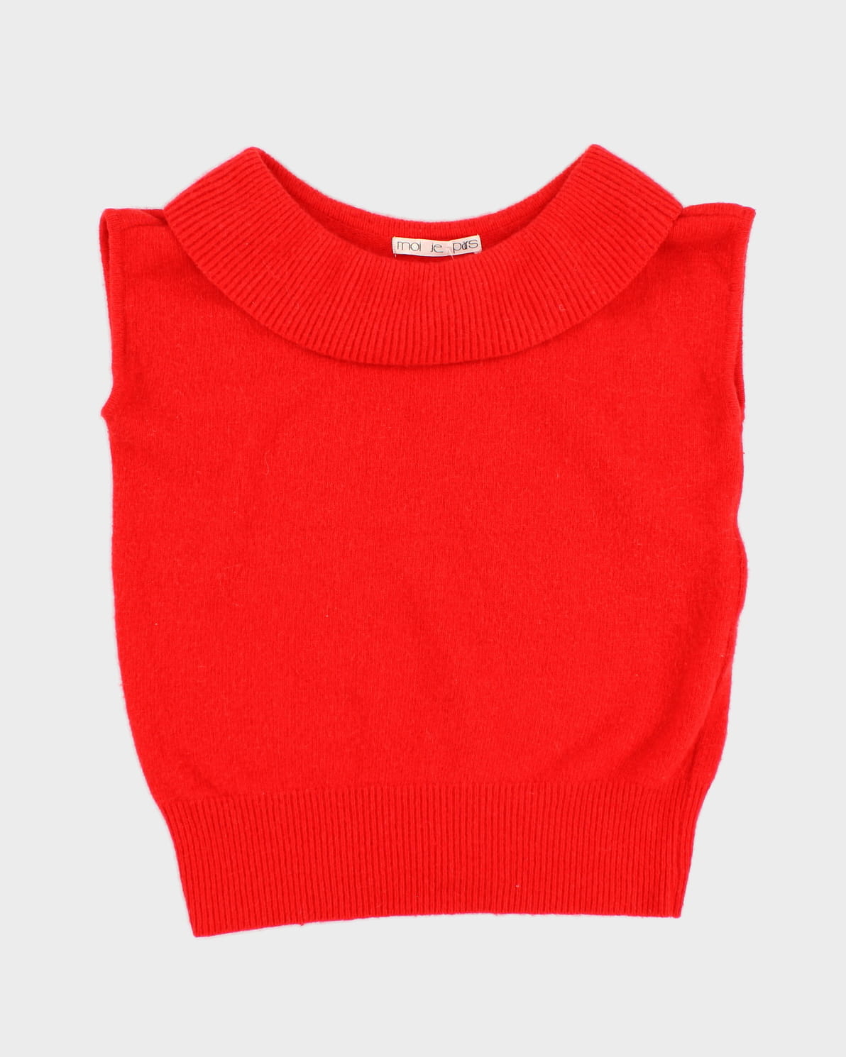 Vintage Darling Red Knit Vest - M – Rokit
