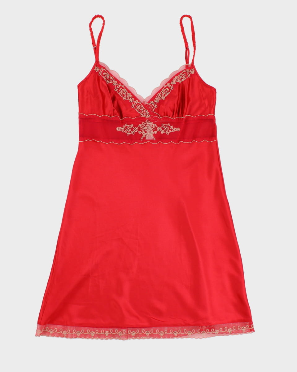 Vintage Red Nightwear Slip Lingerie - S – Rokit