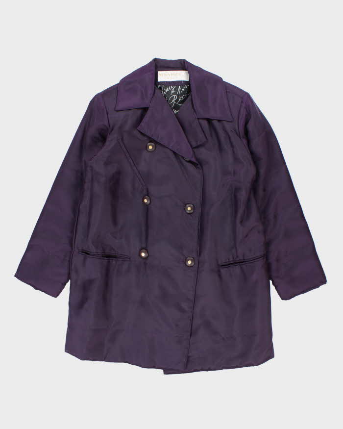 Nina Ricci Purple Waterproof Coat - L – Rokit