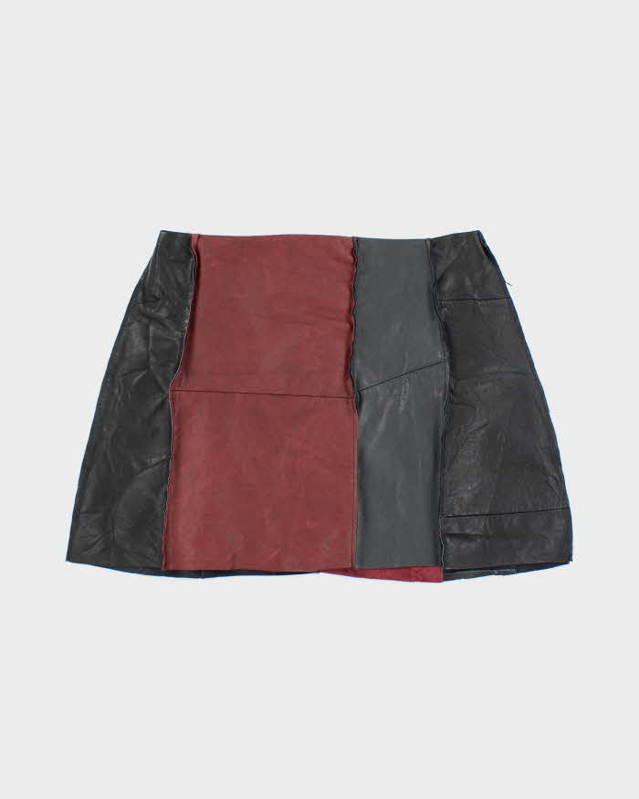 Rokit Originals Lindsay Leather Rework Mini Skirt - S