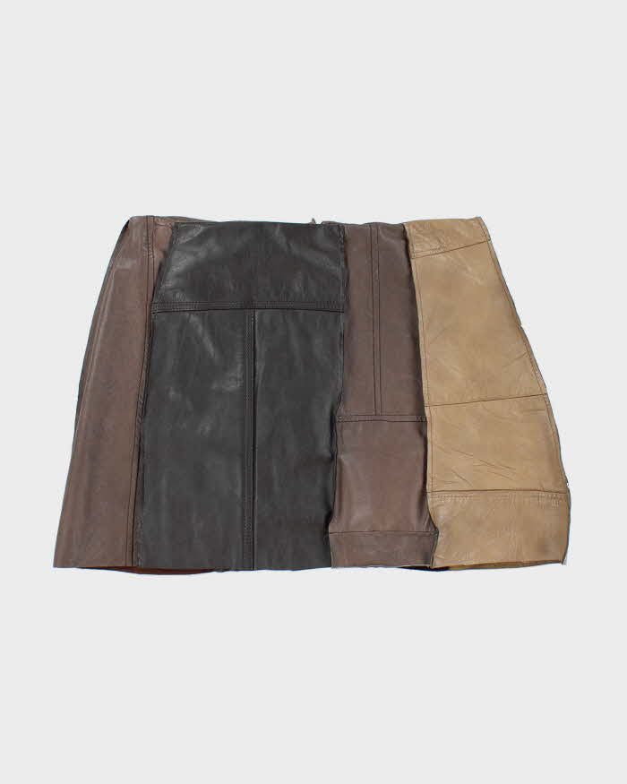 Rokit Originals Lindsay Leather Rework Mini Skirt - M