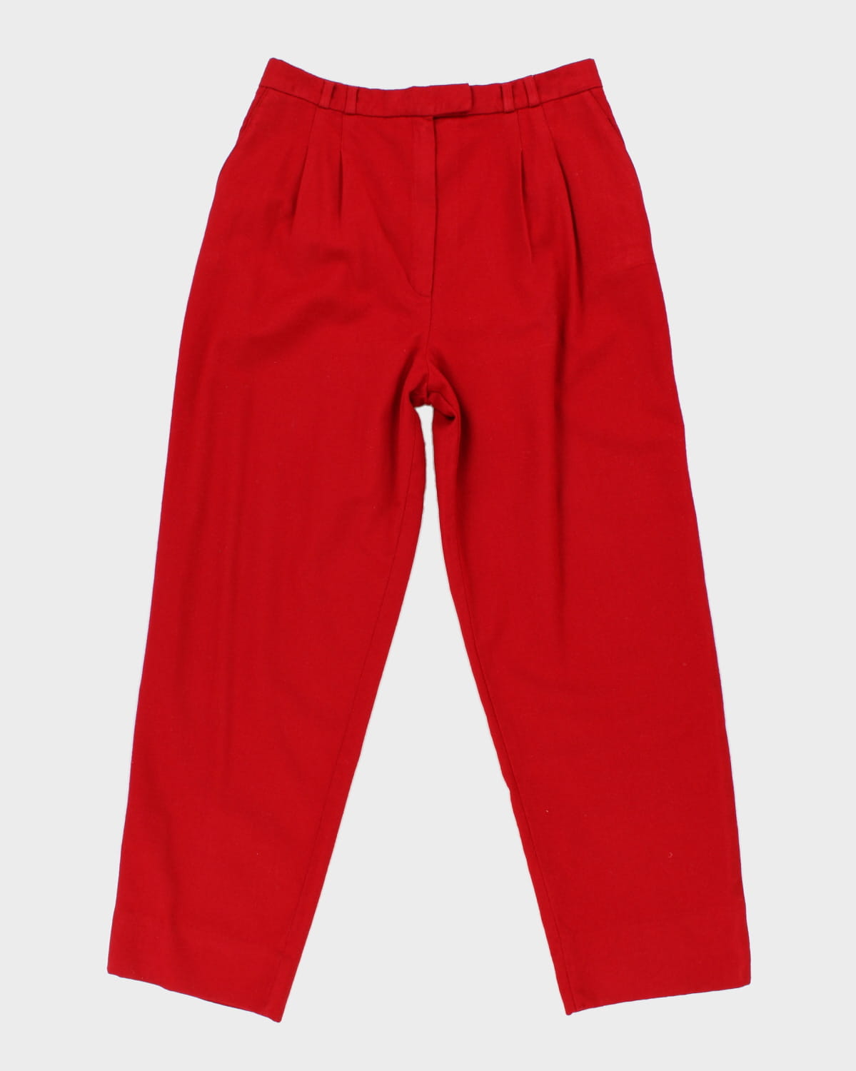 Vintage 90s Mr Jax Red Wool Trousers - W32 L30 – Rokit
