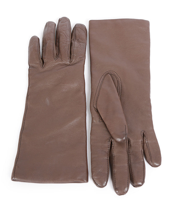 60s Brown Leather Gloves - One Size – Rokit