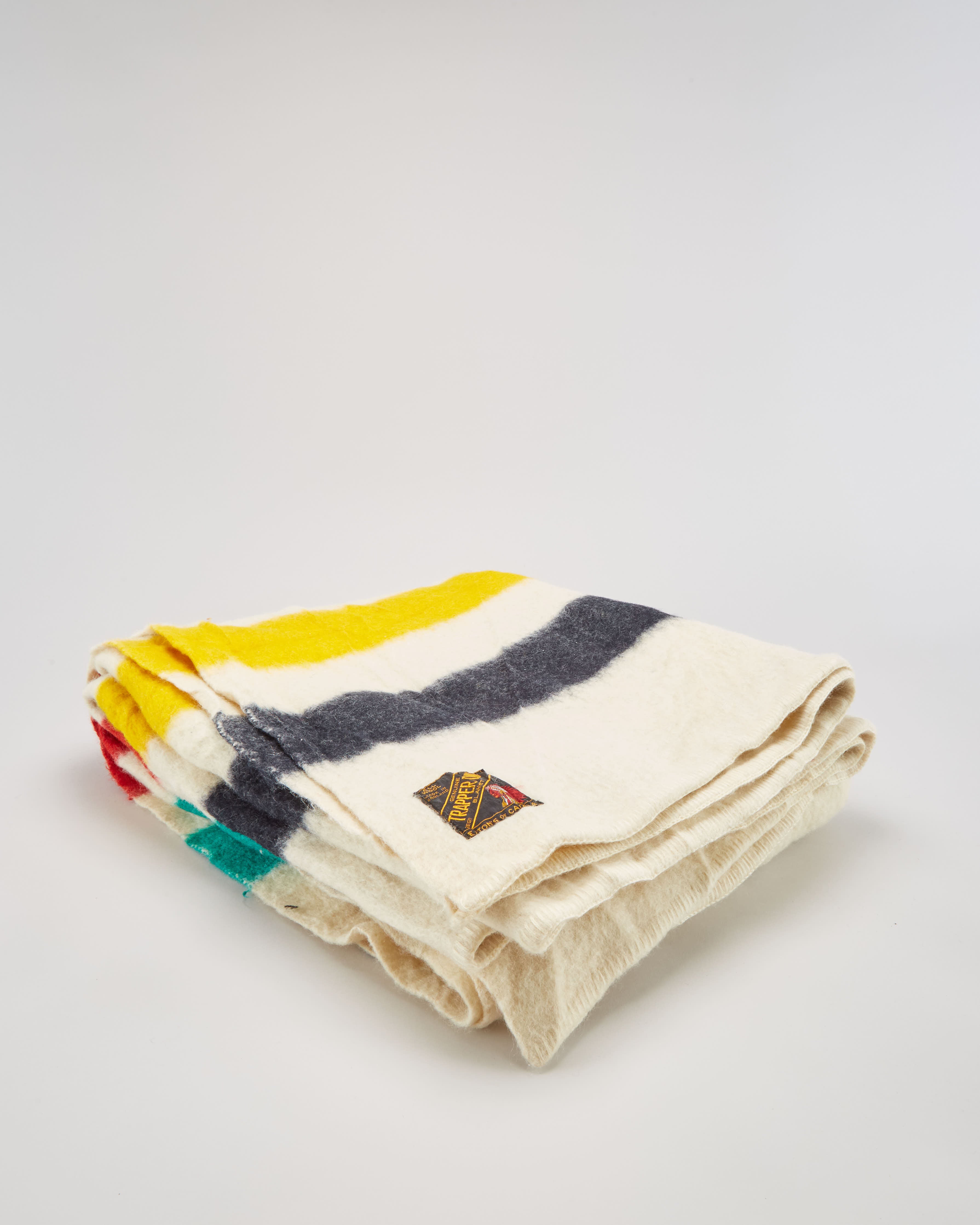Vintage 1950s Trapper Point Cream 4 Point Wool Blanket – Rokit