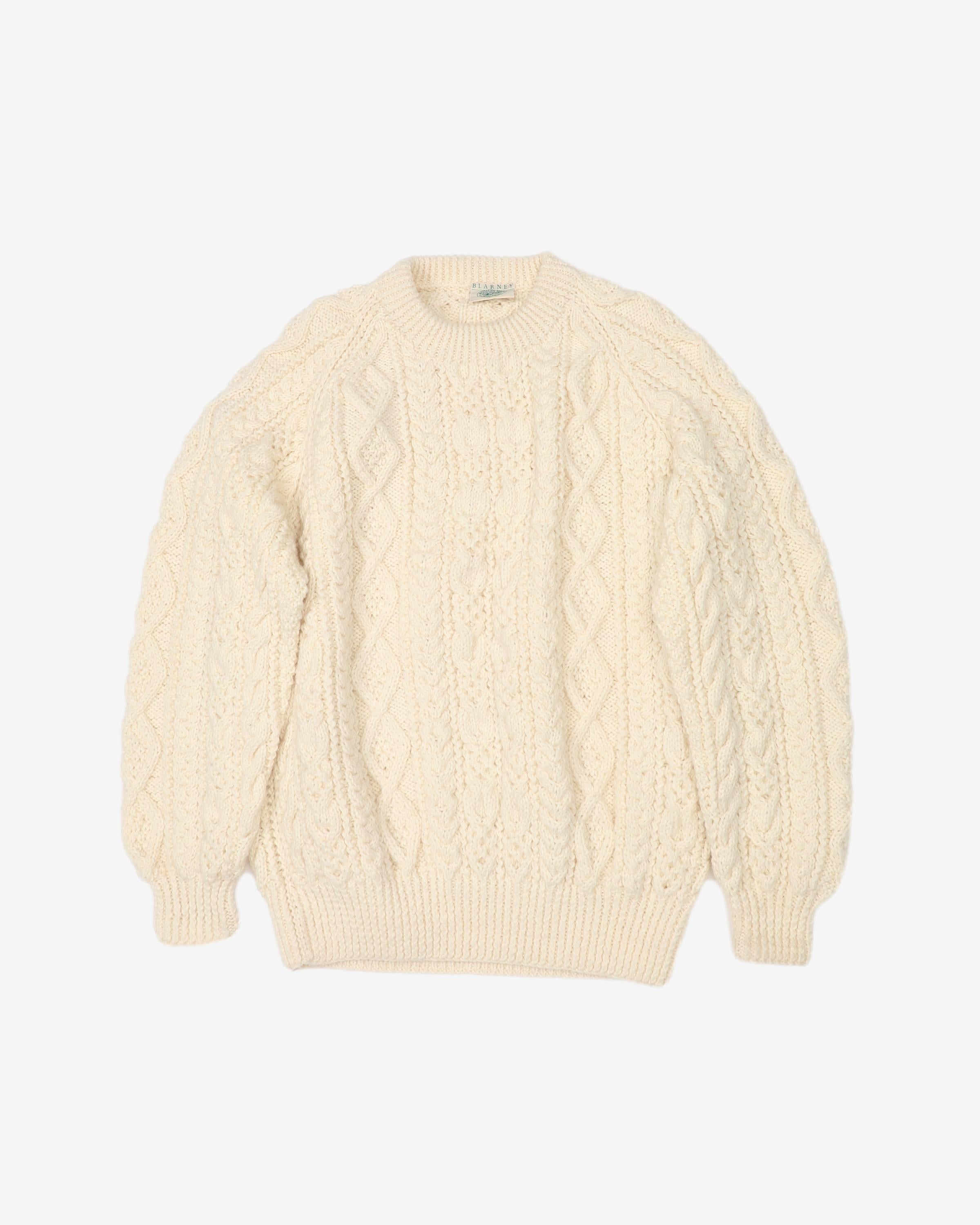Vintage 90s Blarney Cream / White Chunky Knit - XXL – Rokit