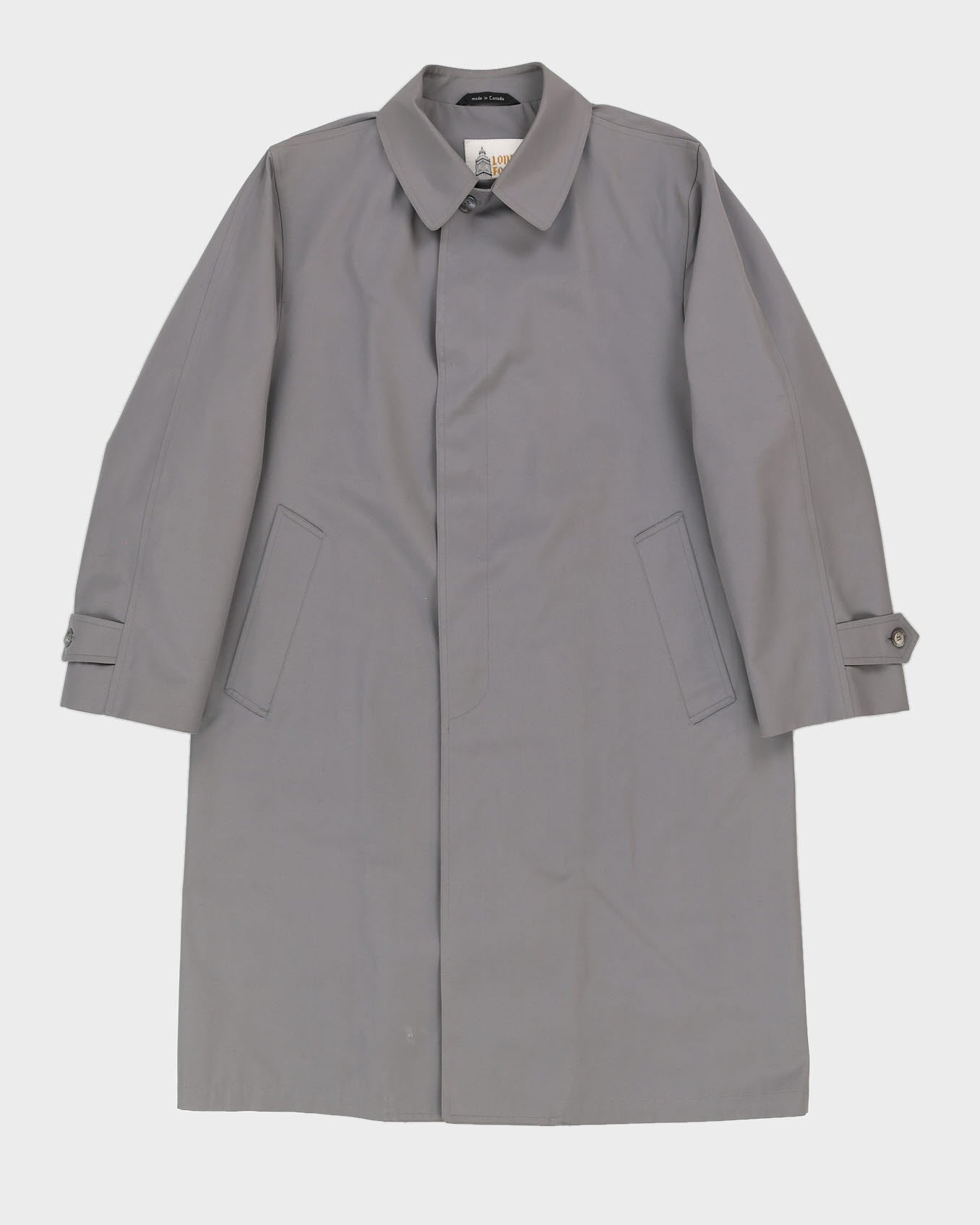 London Fog Grey Rain Mac - M – Rokit