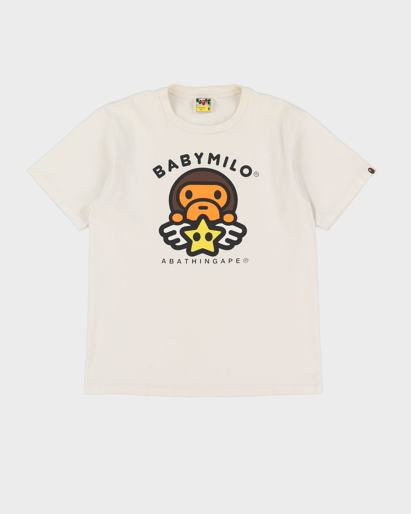Bape Baby Milo Mario Star White Graphic T-Shirt - M – Rokit