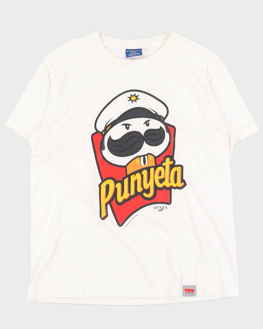 Vintage 1991 Punyeta White Single Stitch T-Shirt - L – Rokit
