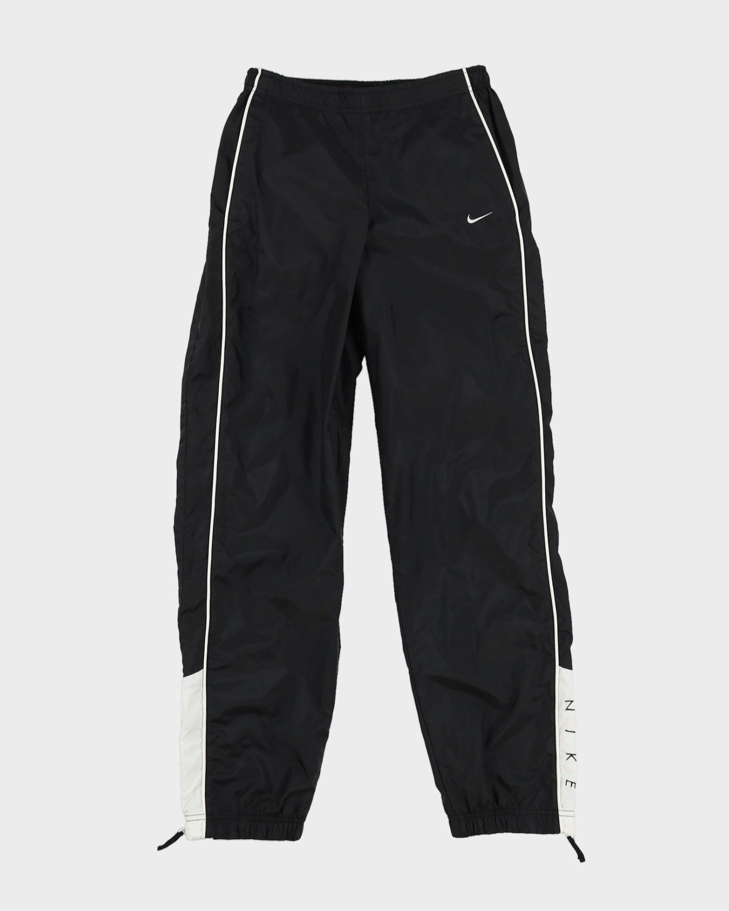 Vintage 90s Nike Black Embroidered logos Track Bottoms - W30 L30 – Rokit