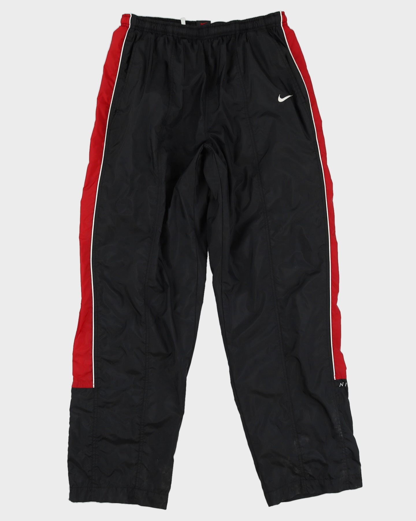 Vintage 90s Nike Black / Red Striped Track Bottoms - W34 L33 – Rokit