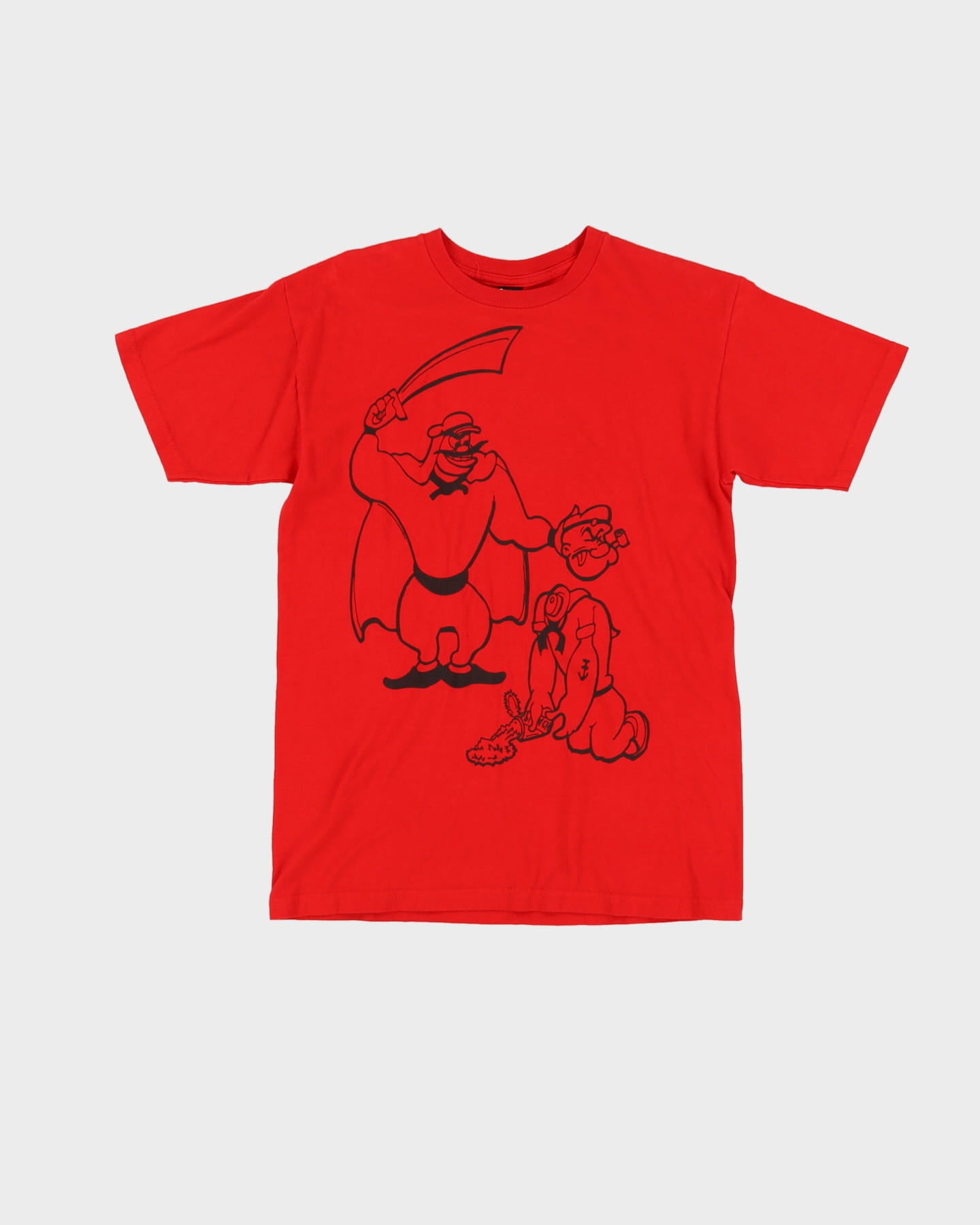 Popeye Red Graphic Artwork T-Shirt - S – Rokit