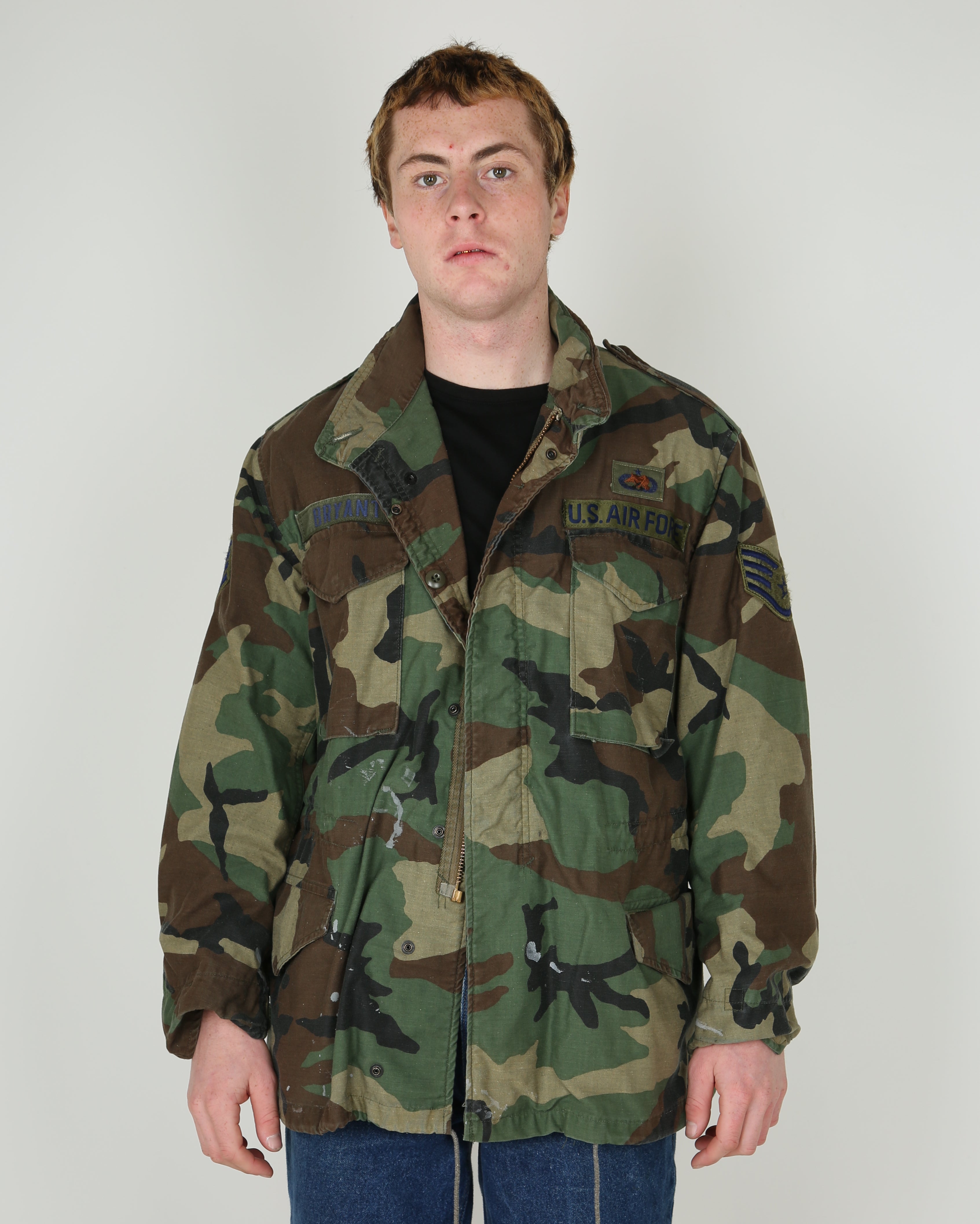 1982 Vintage US Army M81 Woodland Camouflage M65 Field Jacket - Medium ...
