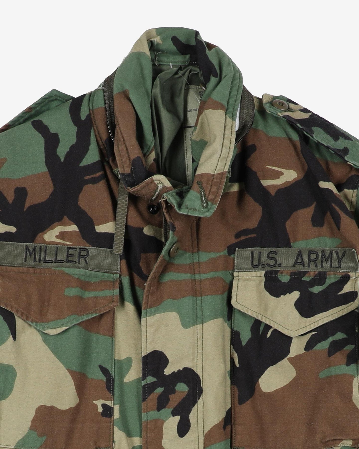 1999 Vintage US Army M81 Woodland M65 Cold Weather Field Jacket - Medi ...