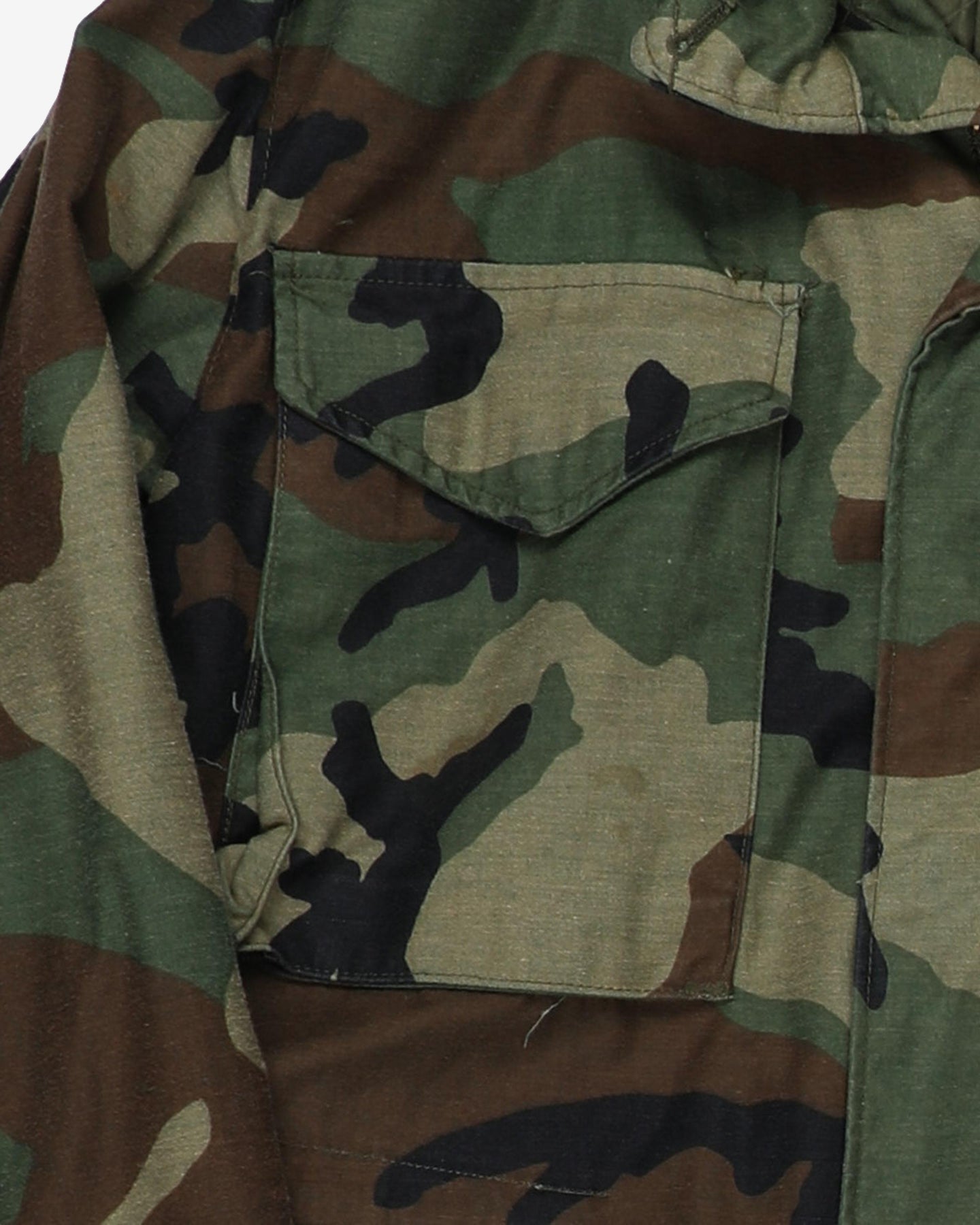 1986 US Army M81 Woodland Camo M65 Field Jacket - Small – Rokit