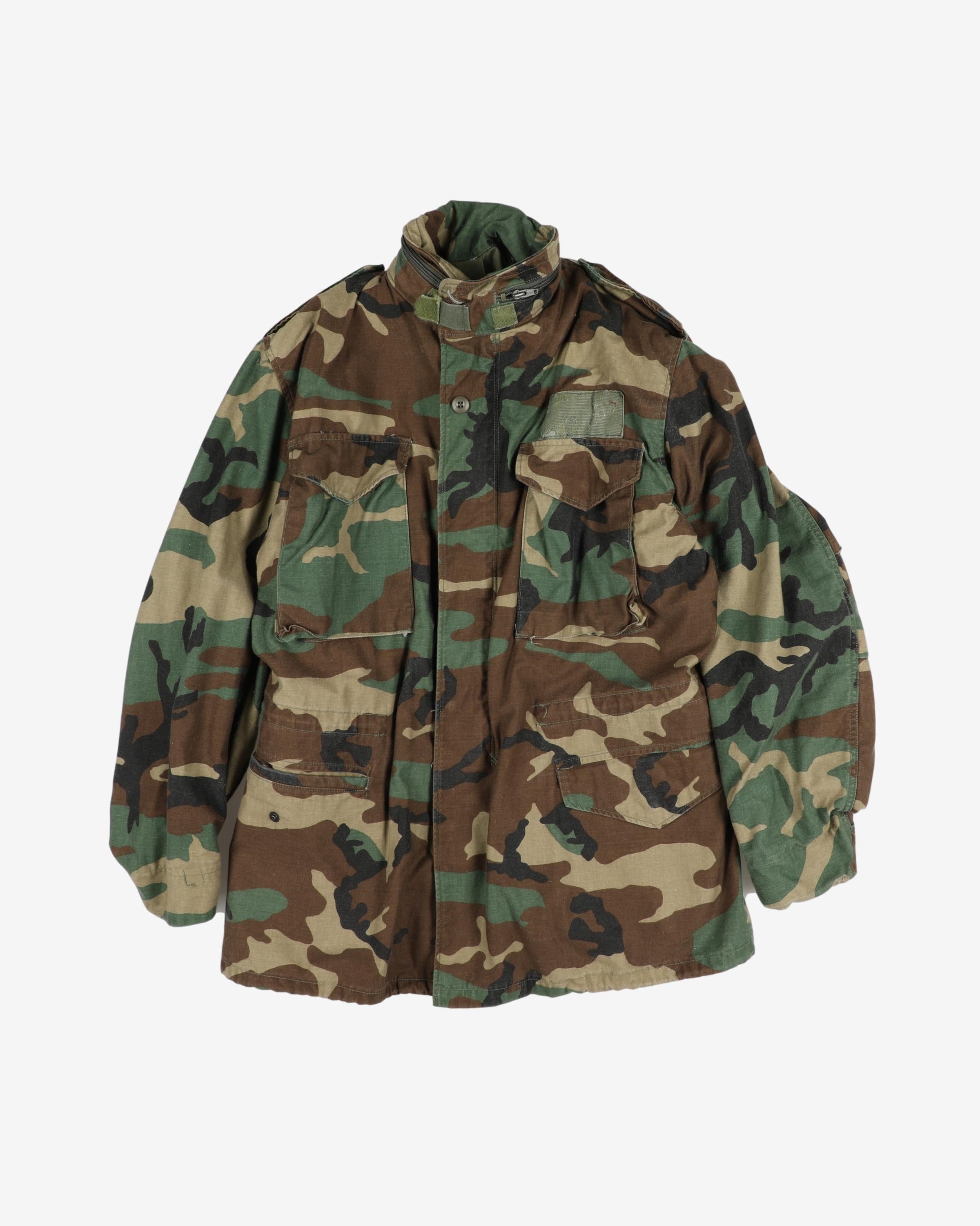 1991 US Army M81 Woodland Camo M65 Field Jacket - Med / Long – Rokit