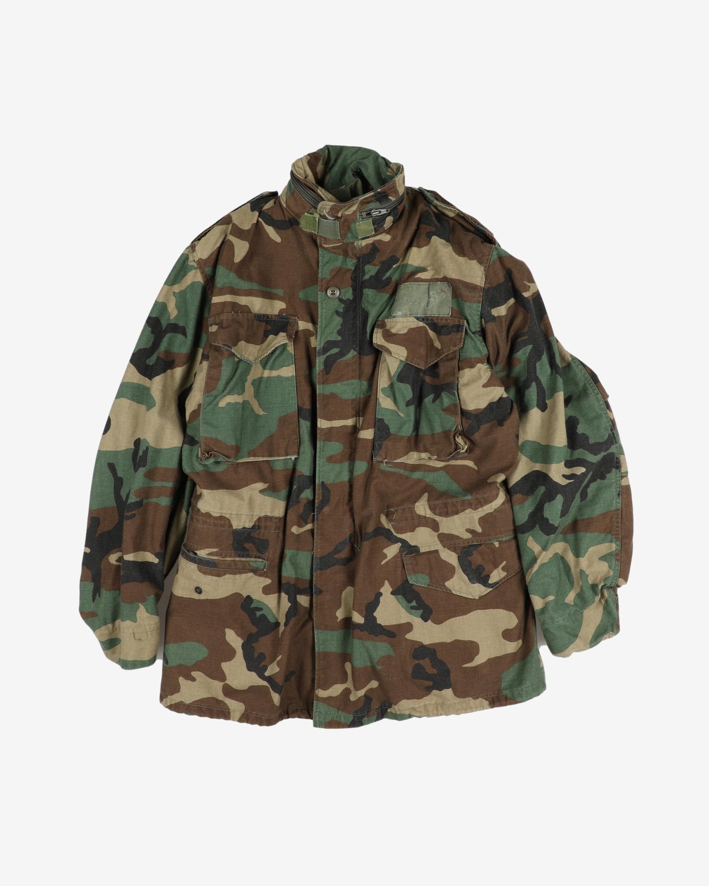 1991 US Army M81 Woodland Camo M65 Field Jacket - Med / Long – Rokit