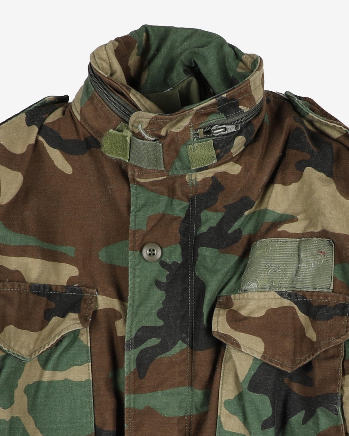 1991 US Army M81 Woodland Camo M65 Field Jacket - Med / Long – Rokit