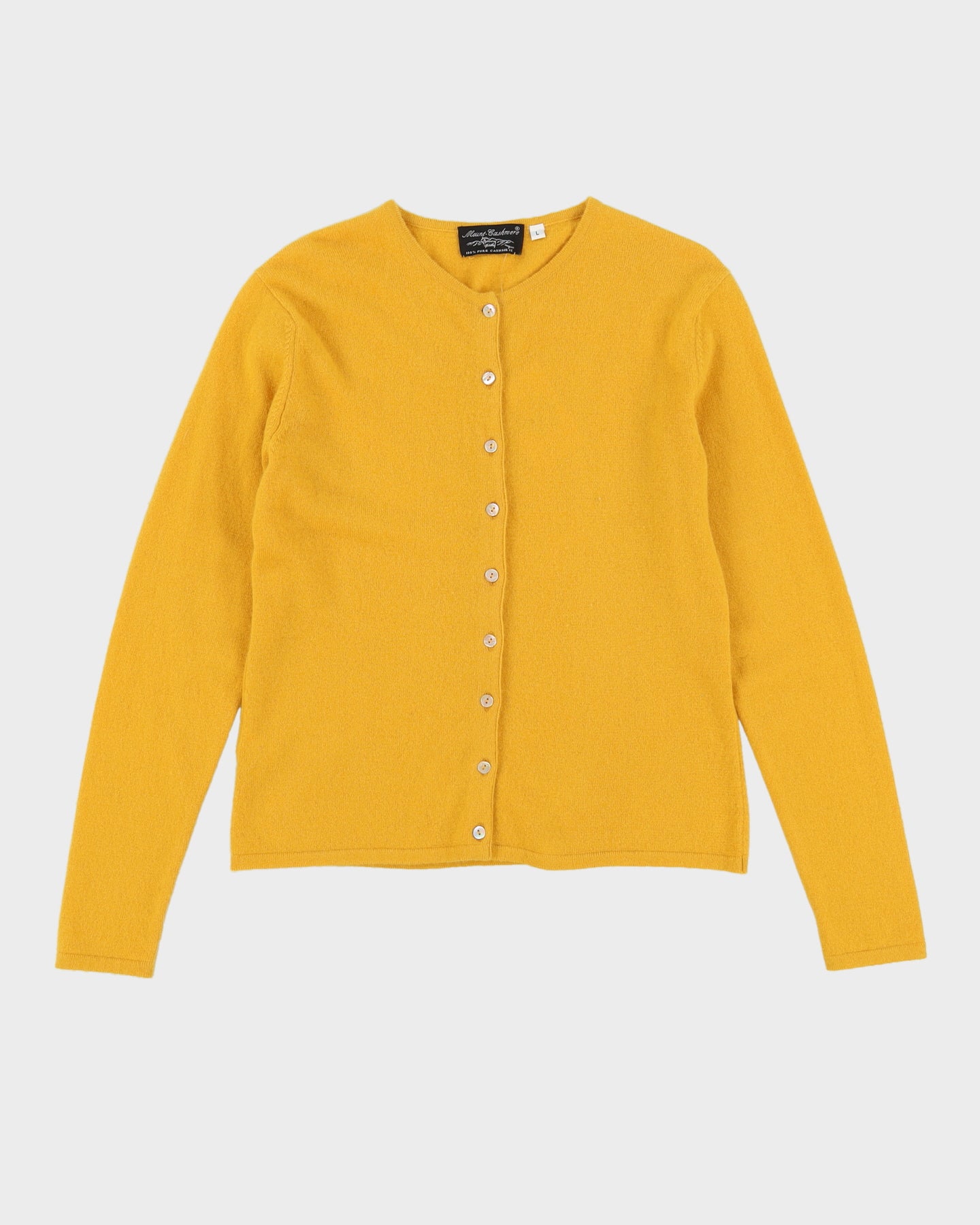 Mustard Yellow Cashmere Cardigan - S – Rokit