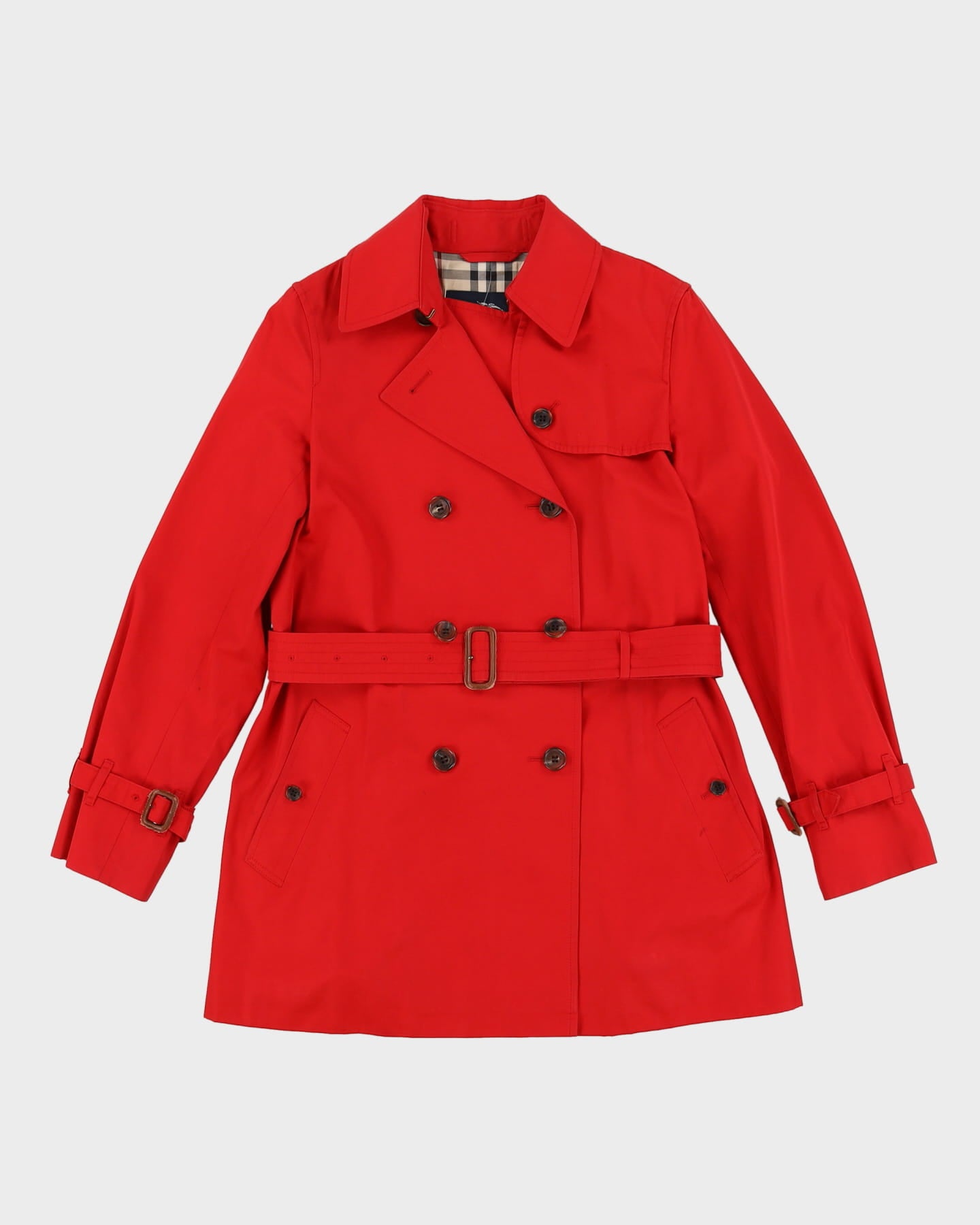 Burberry London Red Mac Style Jacket - S – Rokit
