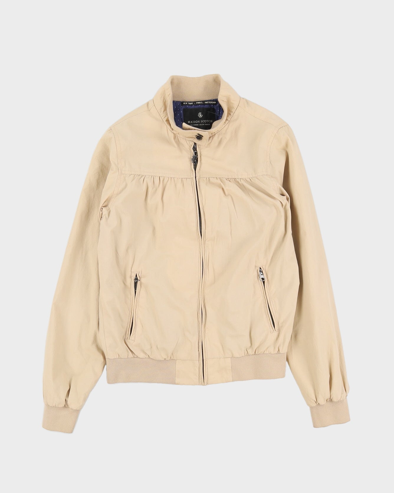 Maison Scotch Beige Harrington Jacket - S – Rokit